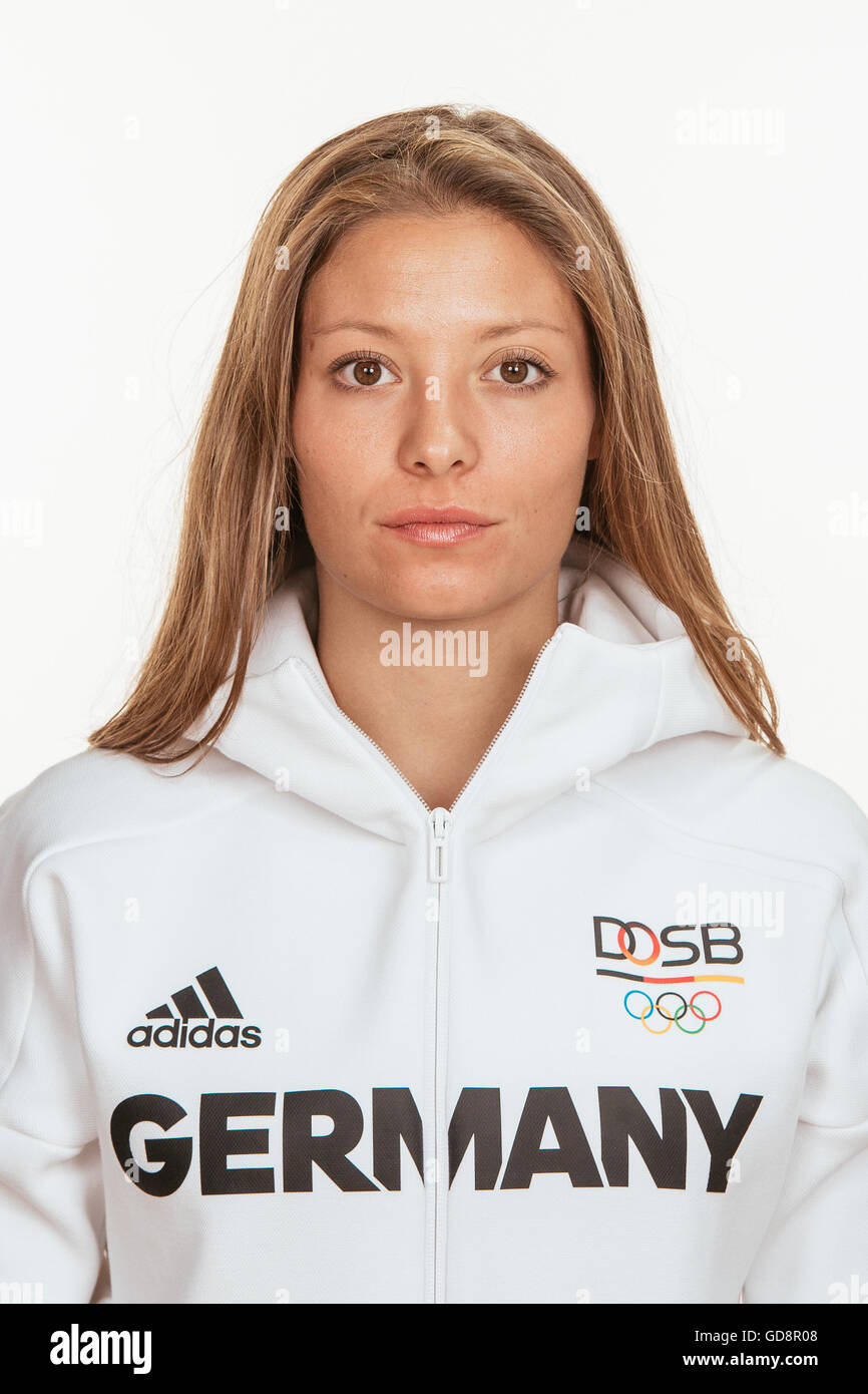 Ruth Spelmeyer poses at a photocall during the preparations for the ...