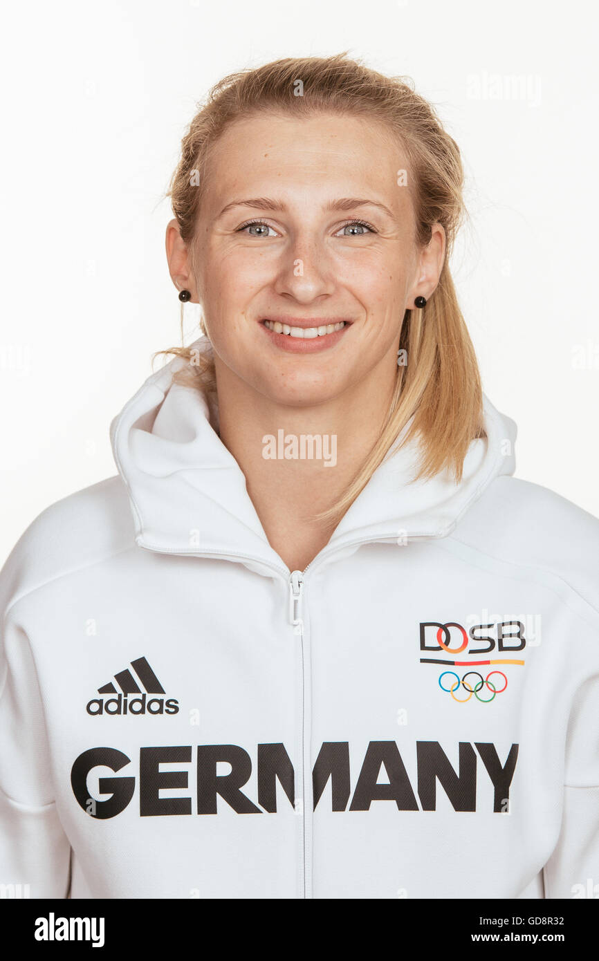 Hannover, Germany. 12th July, 2016. Martyna Trajdos poses at a ...