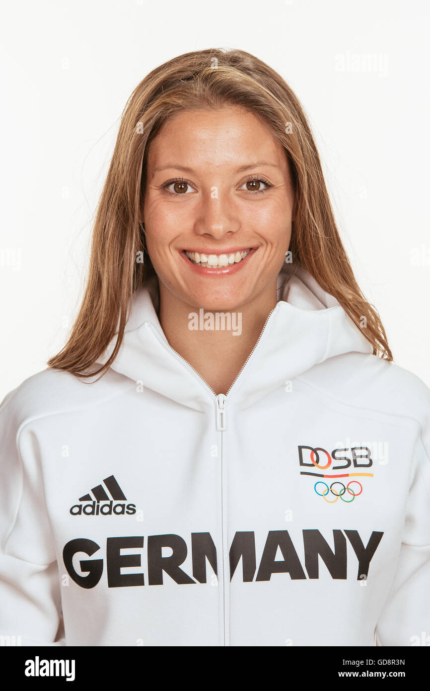 Ruth Spelmeyer poses at a photocall during the preparations for the ...