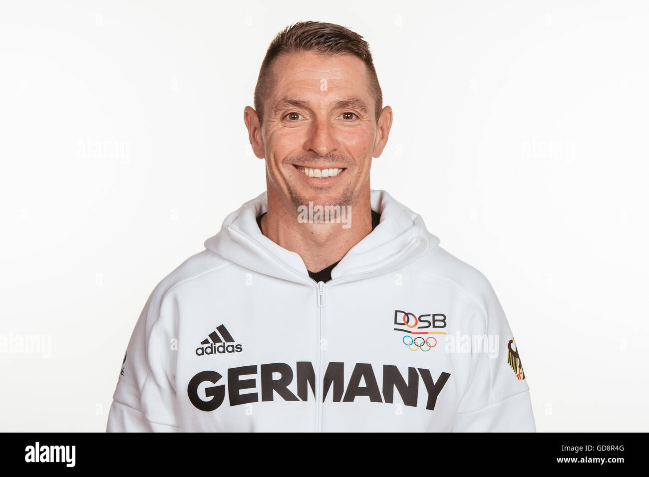 Hannover, Germany. 12th July, 2016. André Breitbarth poses at a ...