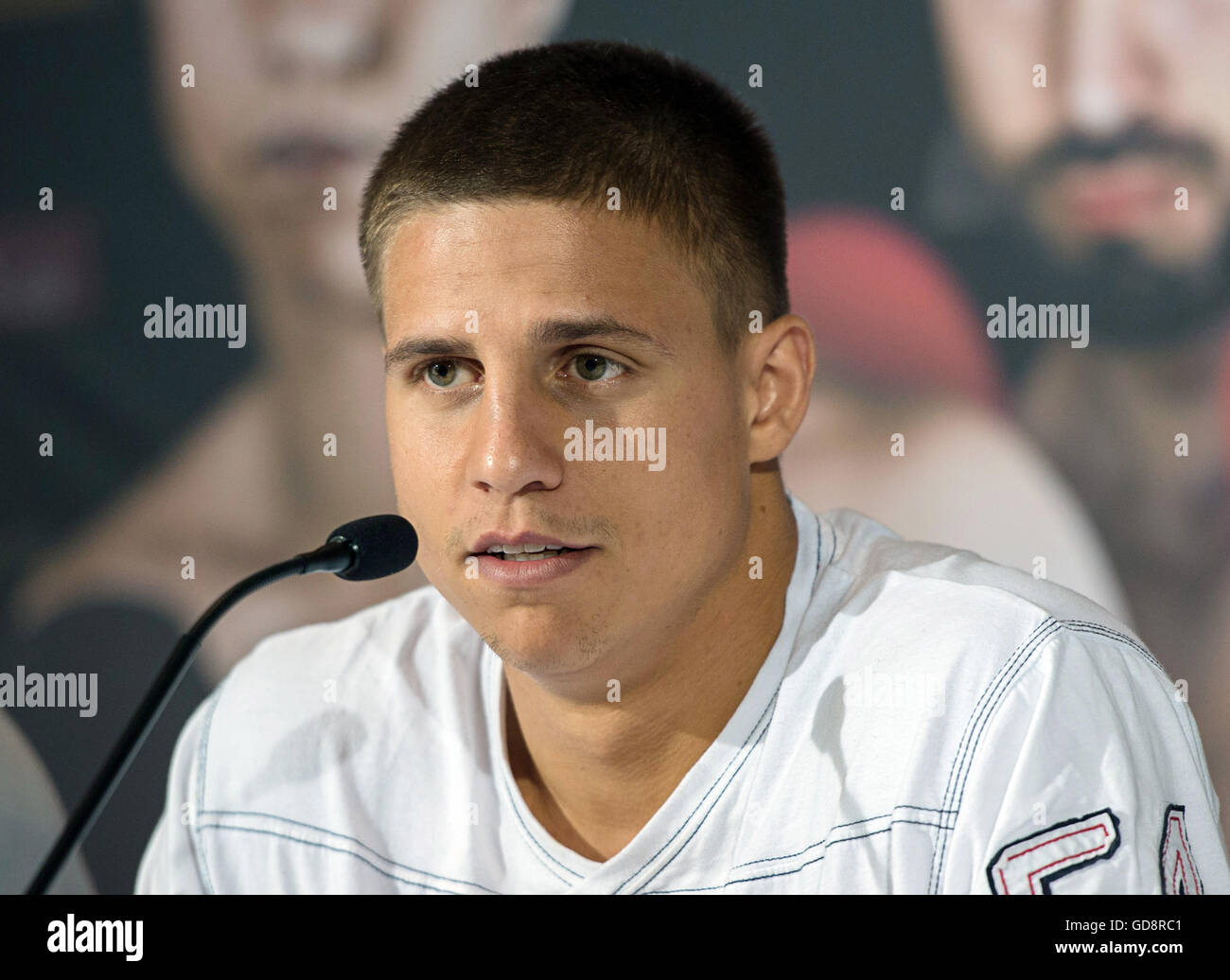 Berlin, Germany. 13th July, 2016. German super middleweight boxer Tyron ...