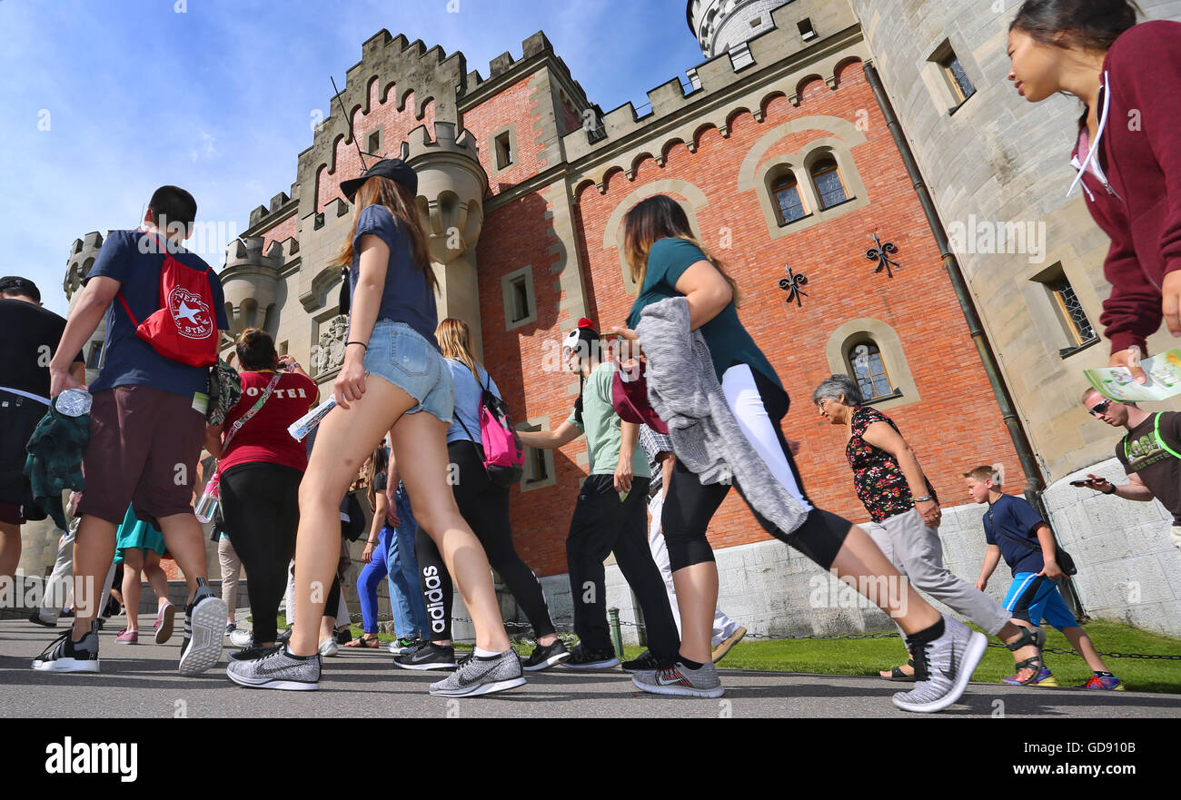 Fuessen, Germany. 5th July, 2016. Tourists taking photos at ...