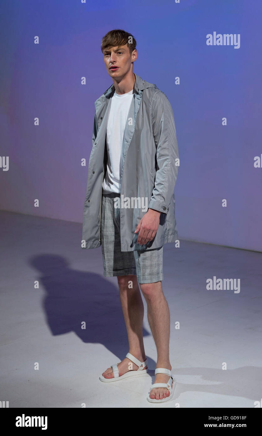 New York, USA. 13th July, 2016. Model shows off dress by Zachary Prell ...