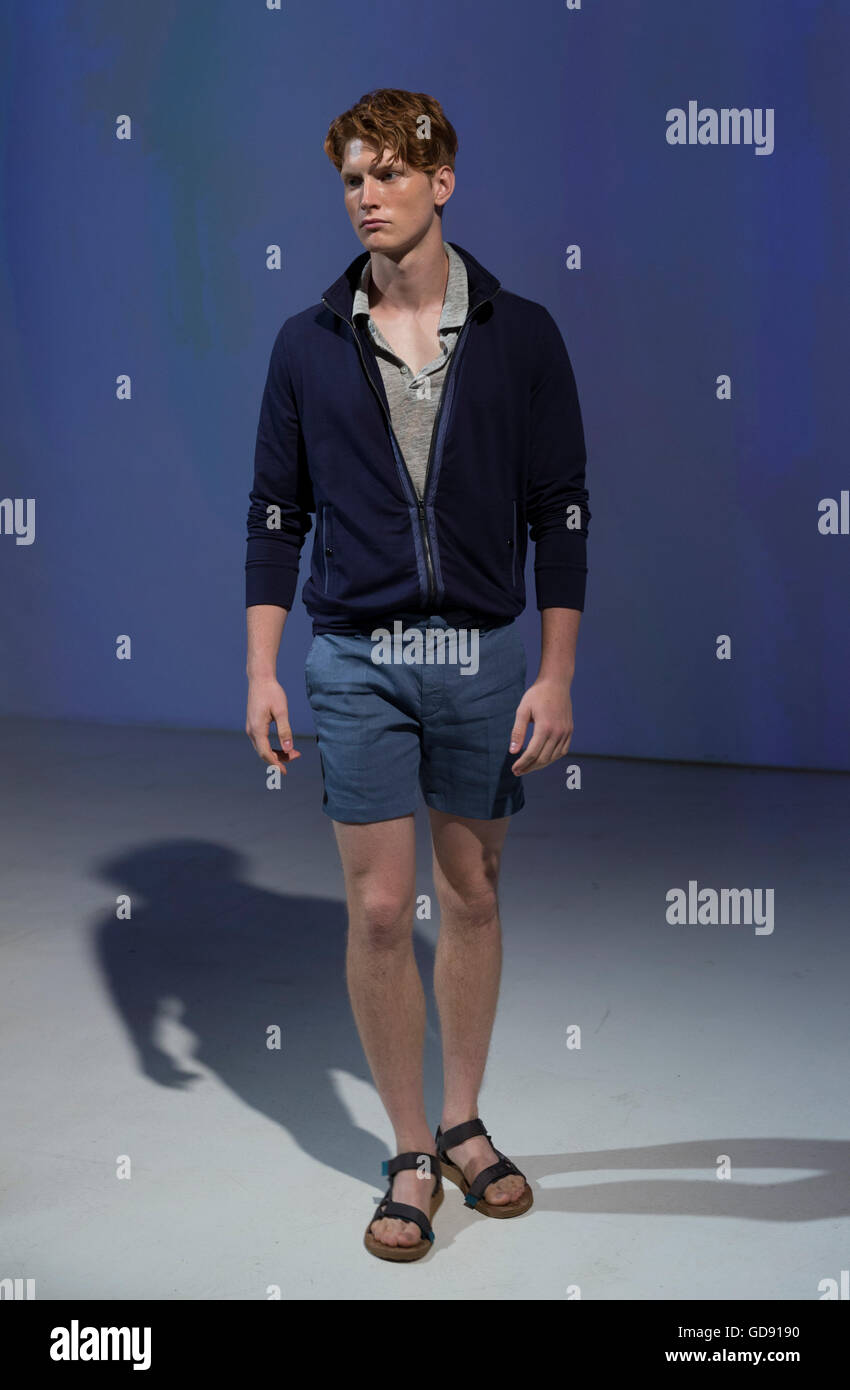 New York, USA. 13th July, 2016. Model shows off dress by Zachary Prell ...