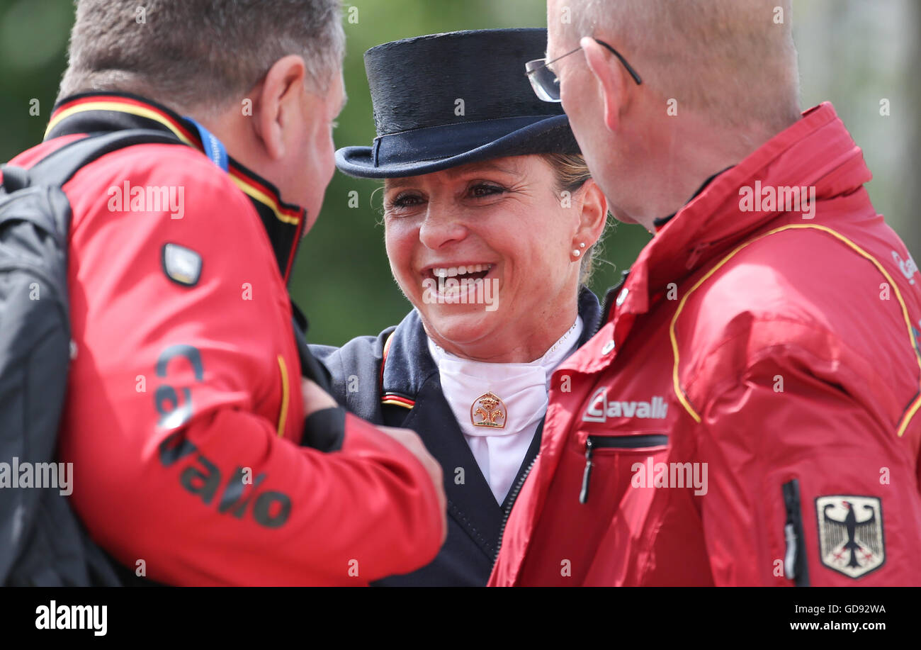 Aachen, Germany. 14th July, 2016. German dressage rider Dorothee ...