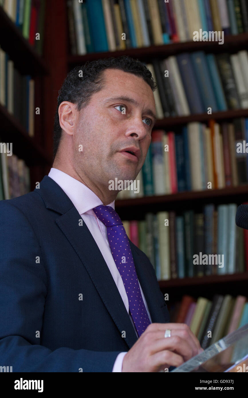 London, UK. 14th July, 2016. Steven Wolfe announces his leadership bid ...