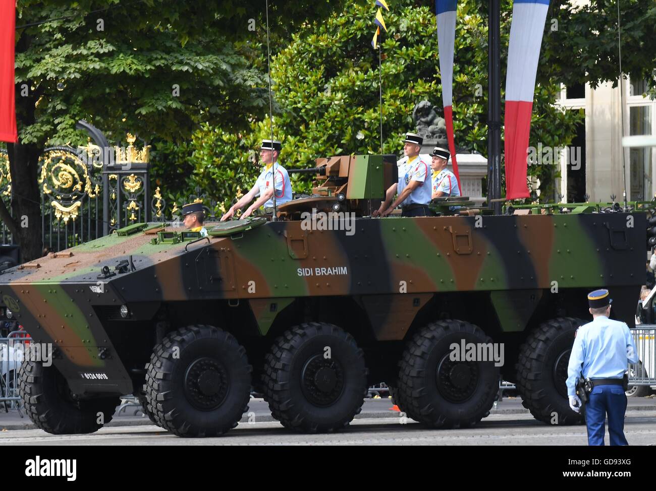 Paris, France. 14th July, 2016. A French military tank attends the ...