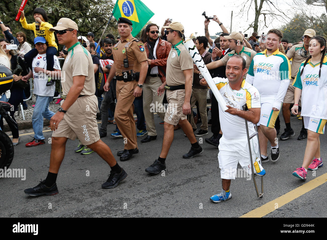 Curitiba, Brazil. 14th July, 2016. The para-athlete Moses Domingues ...