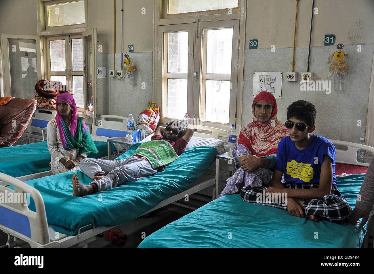 Pellets create havoc in Indian Kashmir Stock Photo - Alamy