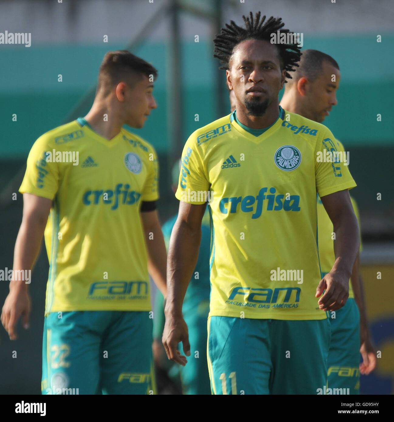 The player Ze Roberto from SE Palmeiras during training on Thursday (14 ...
