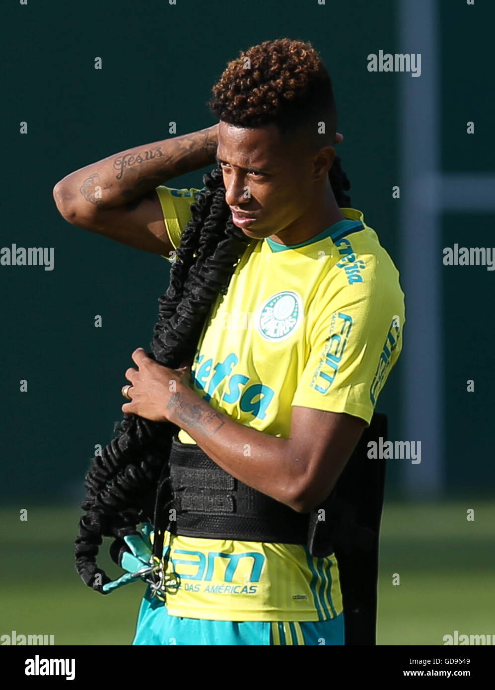 The Tche Tche player, SE Palmeiras, during training, the Football ...