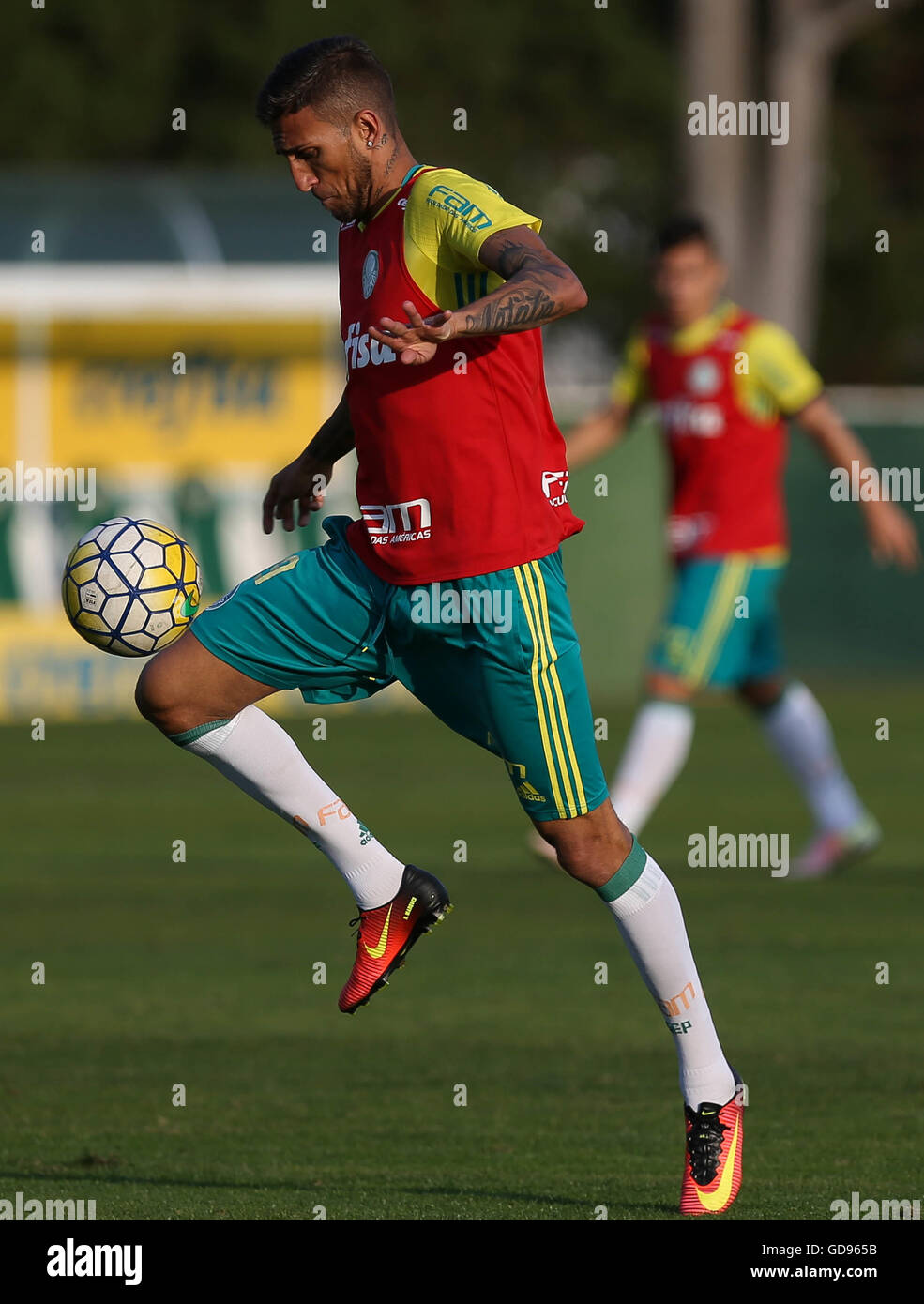The player Rafael Marques, from SE Palmeiras, during training, the ...