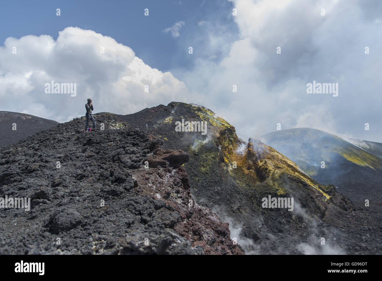Volcano Etna Summit Craters Stock Photo - Alamy
