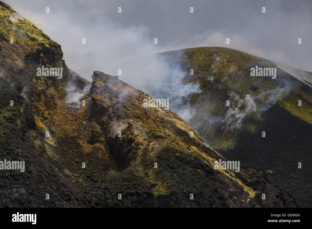 Volcano Etna Summit Craters Stock Photo - Alamy