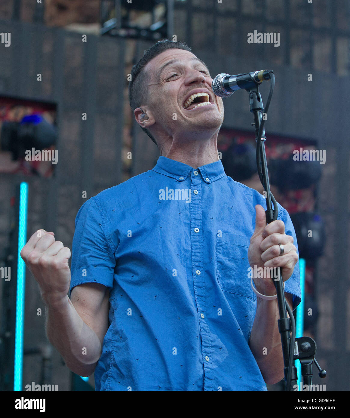 Morrison, Colorado, USA. 12th July, 2016. MUTEMATH Lead Vocals PAUL ...