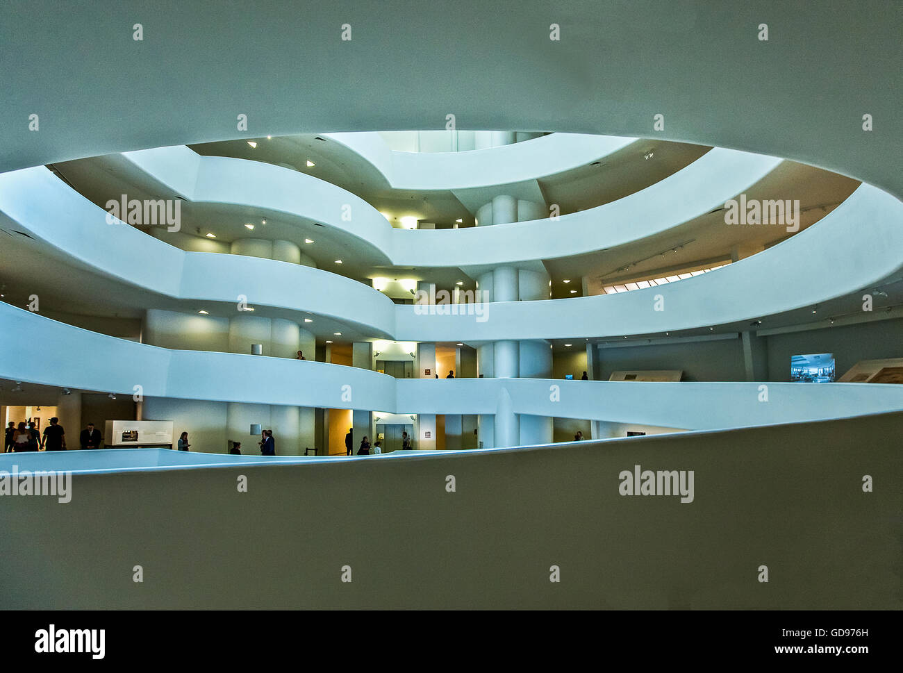 U.S.A., New York,Manhattan,the atrium of the Guggenheim museum Stock ...