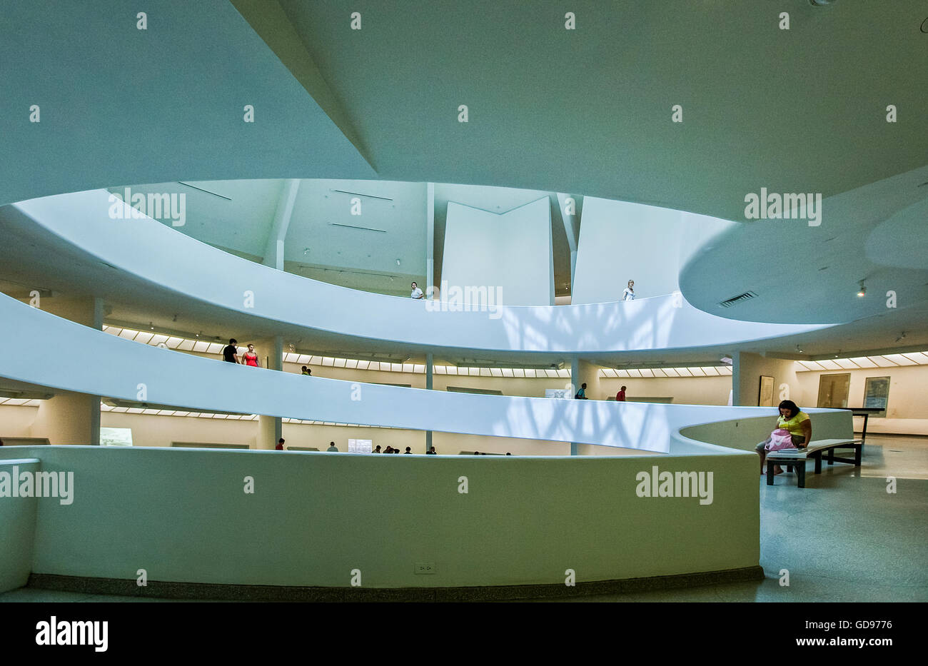 U.S.A., New York,Manhattan,the atrium of the Guggenheim museum Stock ...