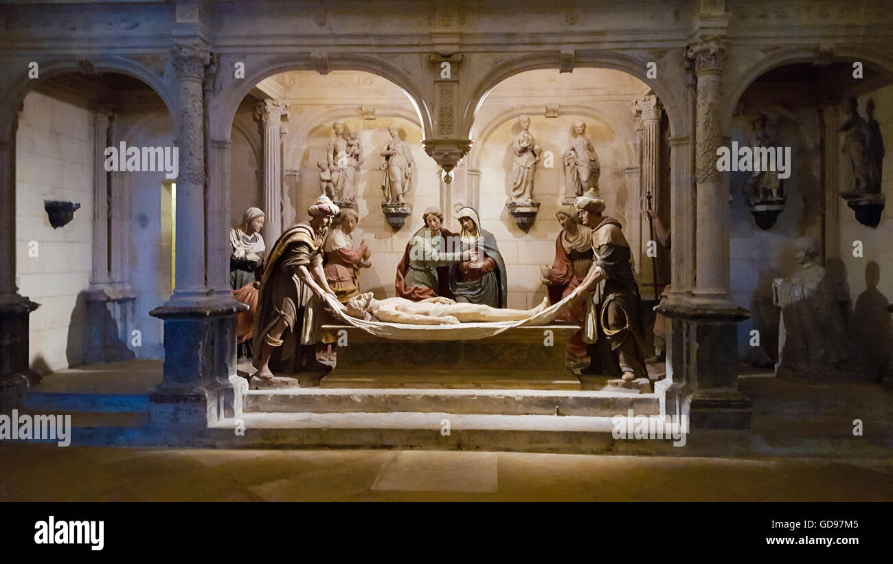 Entombment, crypt of Bourges Cathedral Saint Etienne, UNESCO World ...