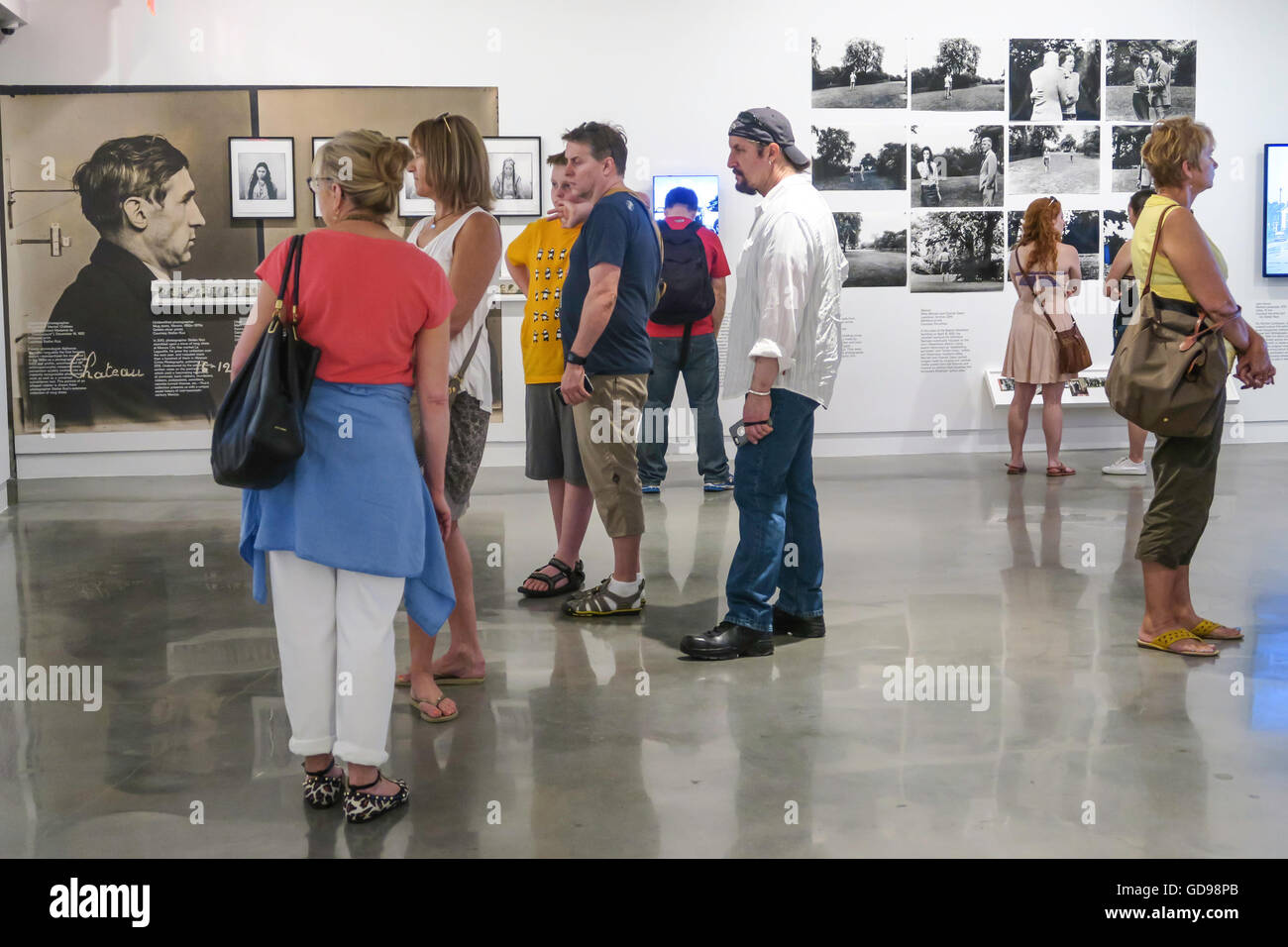 Patron sViewing Artwork, International Center of Photography Exhibit ...