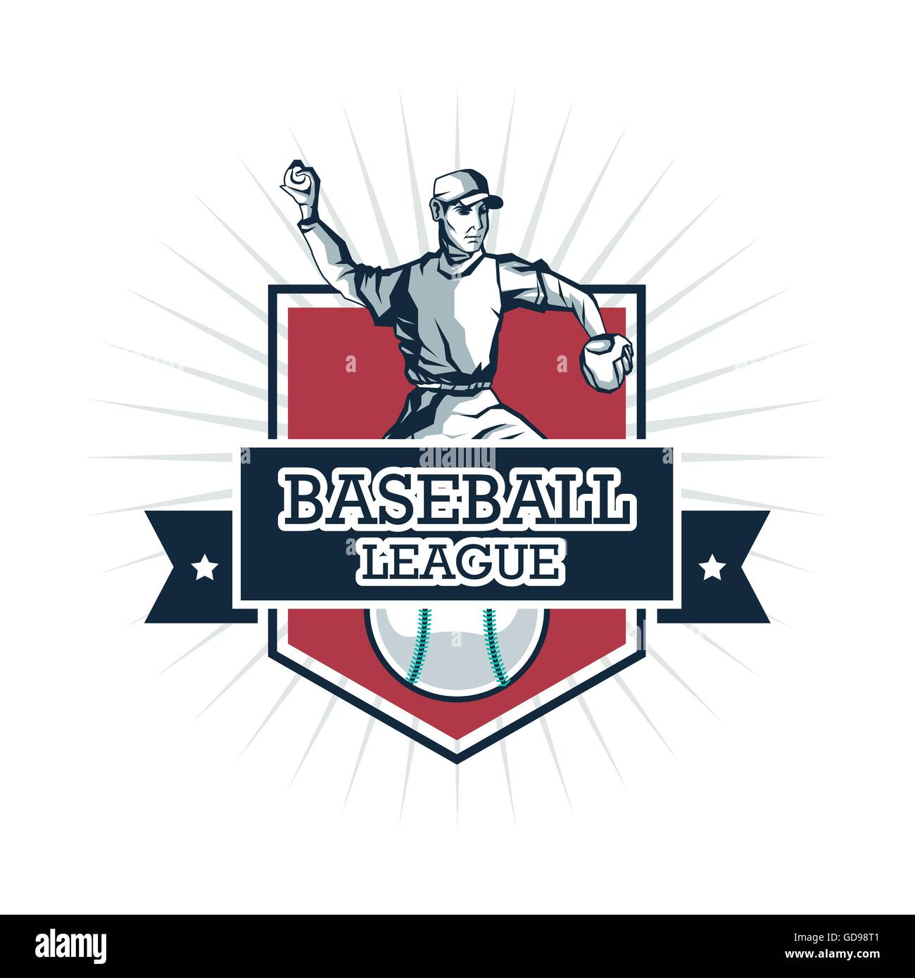 Baseball player. Sport design. Vector graphic Stock Vector Image & Art ...