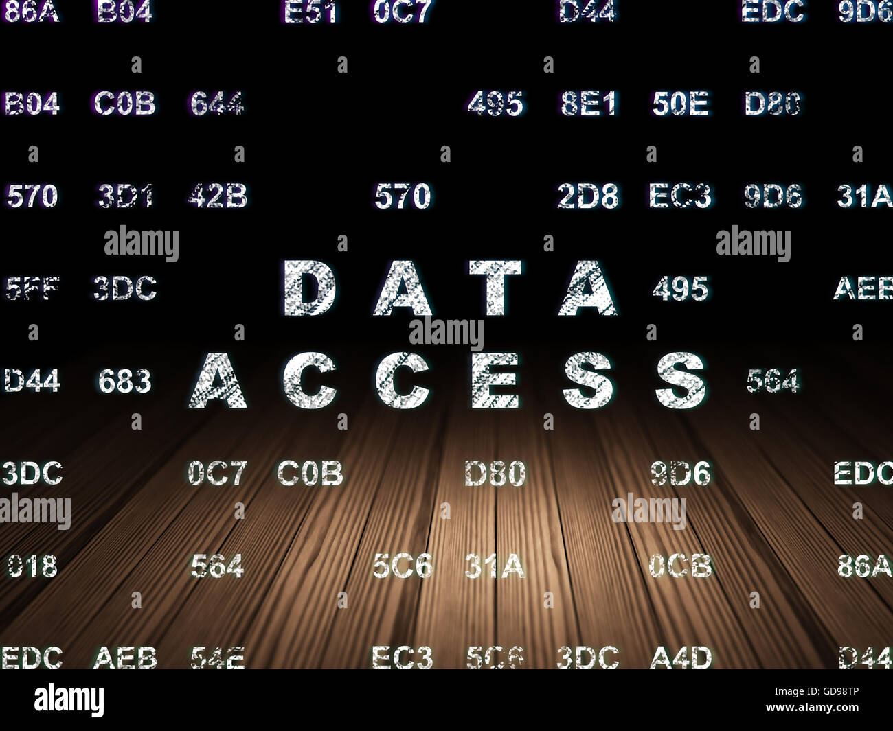 Information concept: Data Access in grunge dark room Stock Photo - Alamy