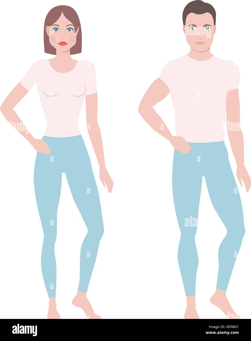 Man and woman vector drawing Stock Vector Image & Art - Alamy