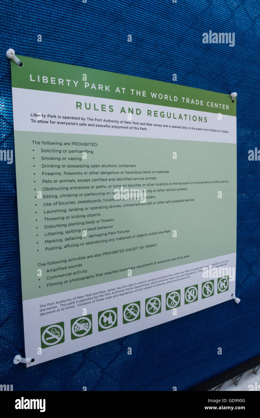 Park rules sign hi-res stock photography and images - Alamy