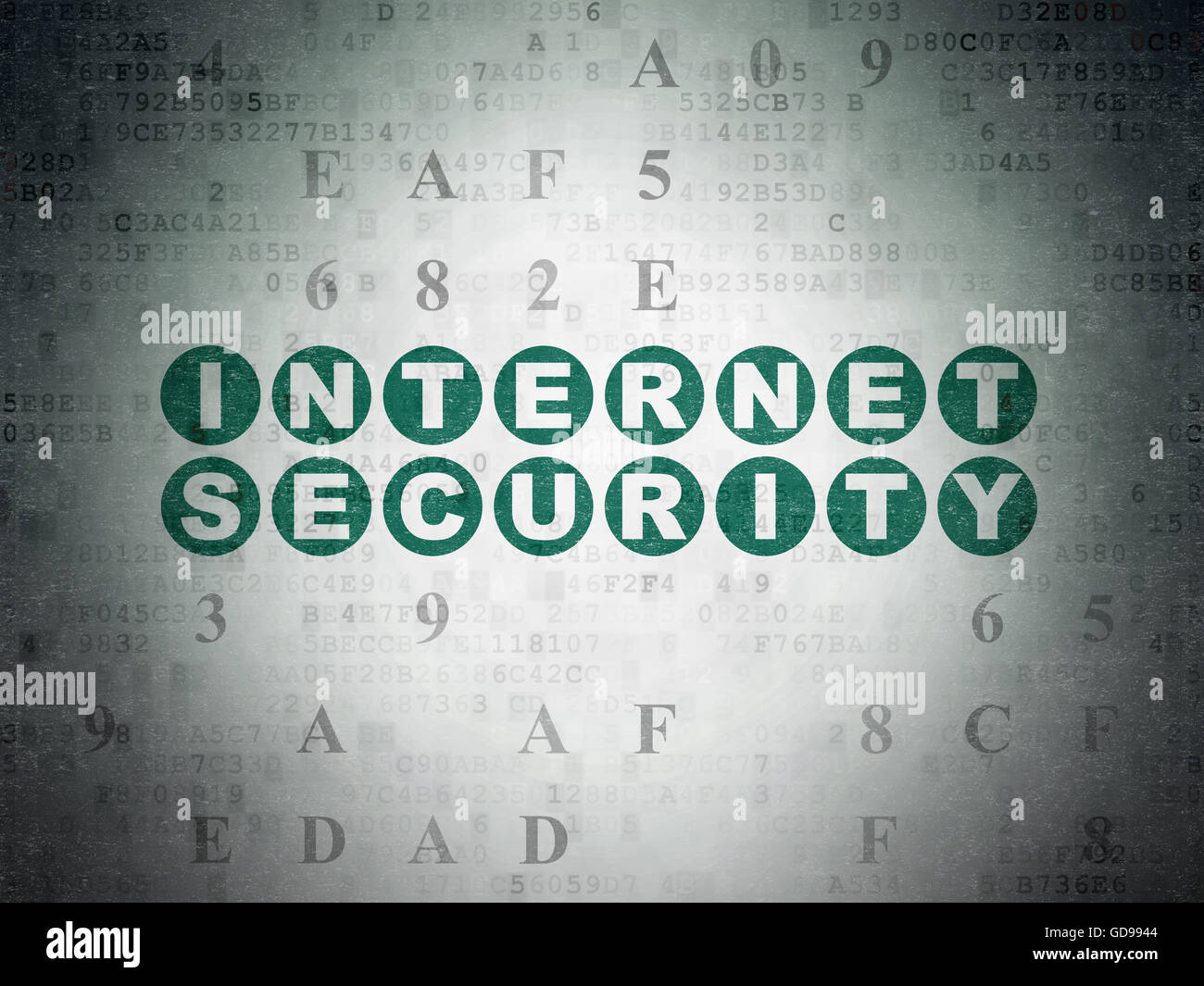 Safety concept: Internet Security on Digital Data Paper background ...
