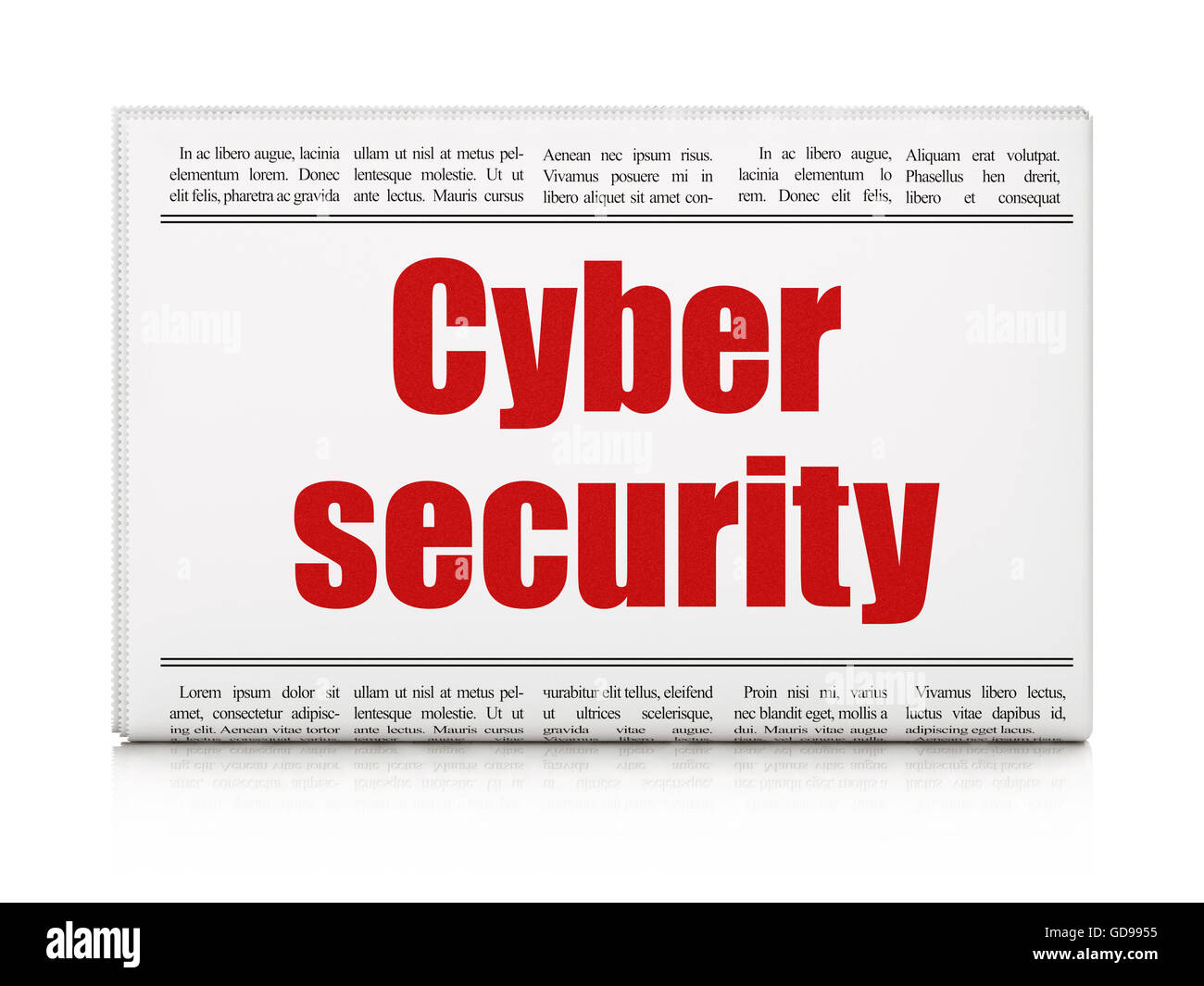 Privacy concept: newspaper headline Cyber Security Stock Photo - Alamy