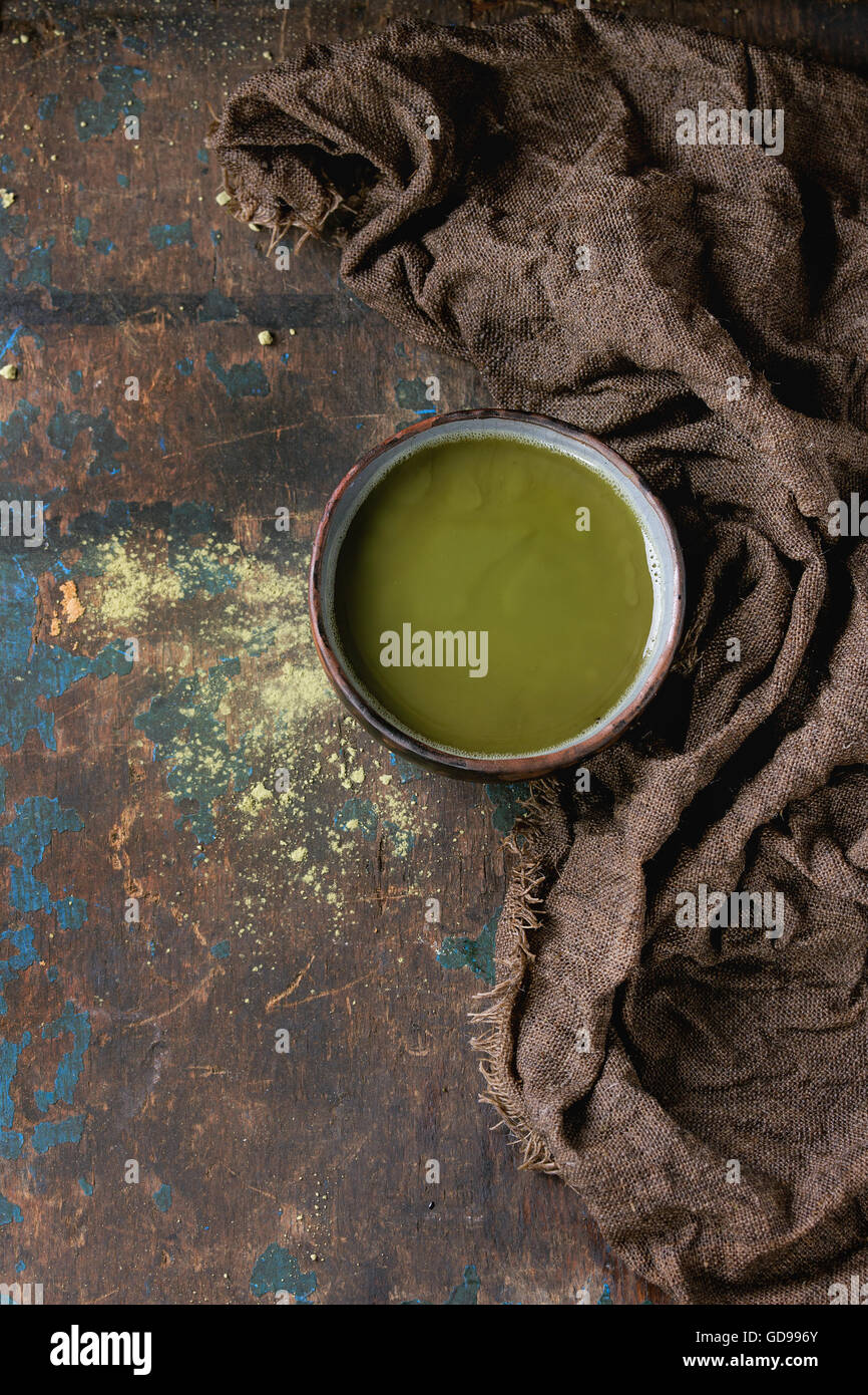 Cup of matcha tea Stock Photo - Alamy