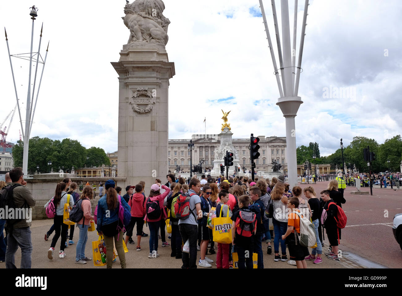 One of the pillars of the Commonwealth Memorial Gates at The Mall with ...
