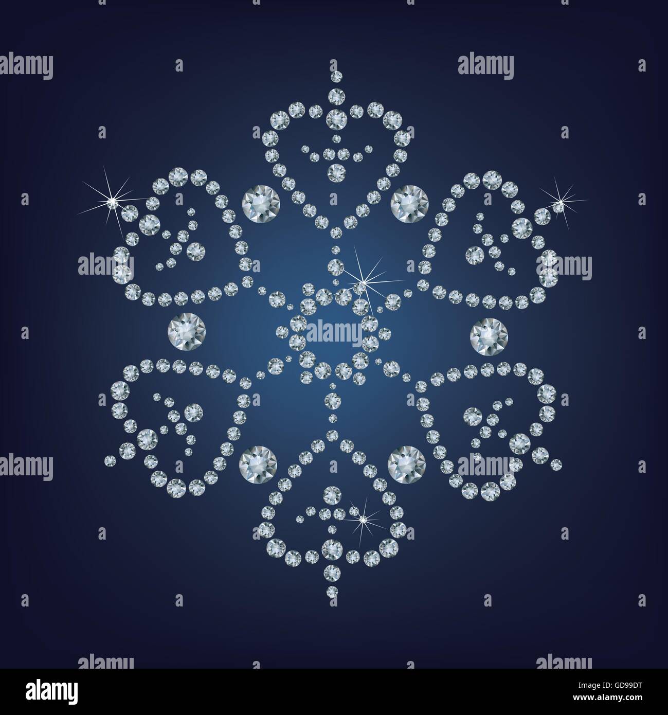 Snowflake made from diamonds Stock Vector Image & Art - Alamy