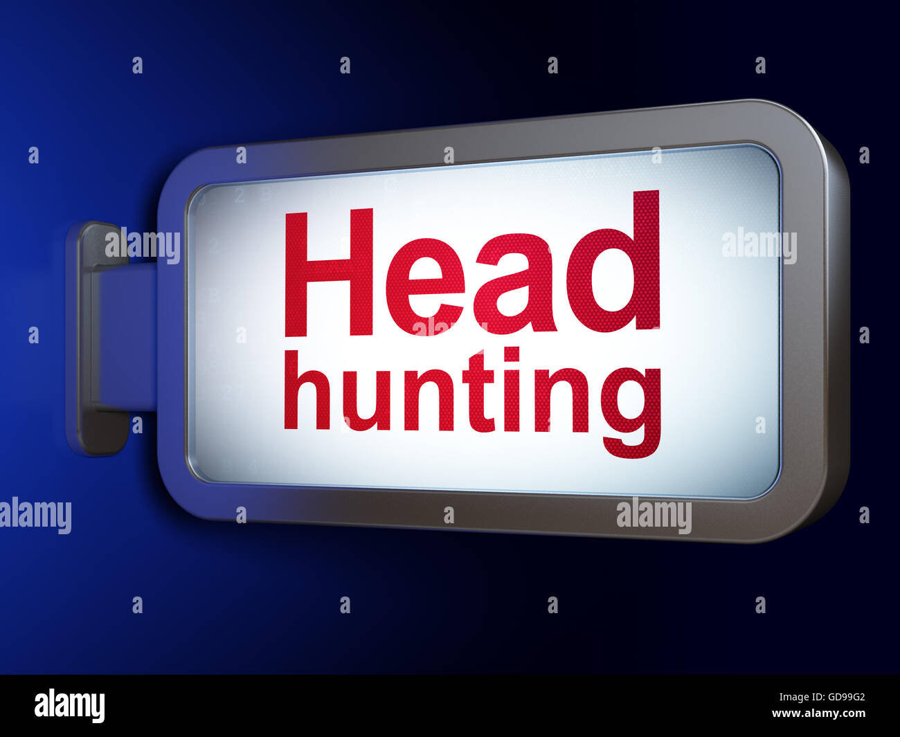 Finance concept: Head Hunting on billboard background Stock Photo - Alamy