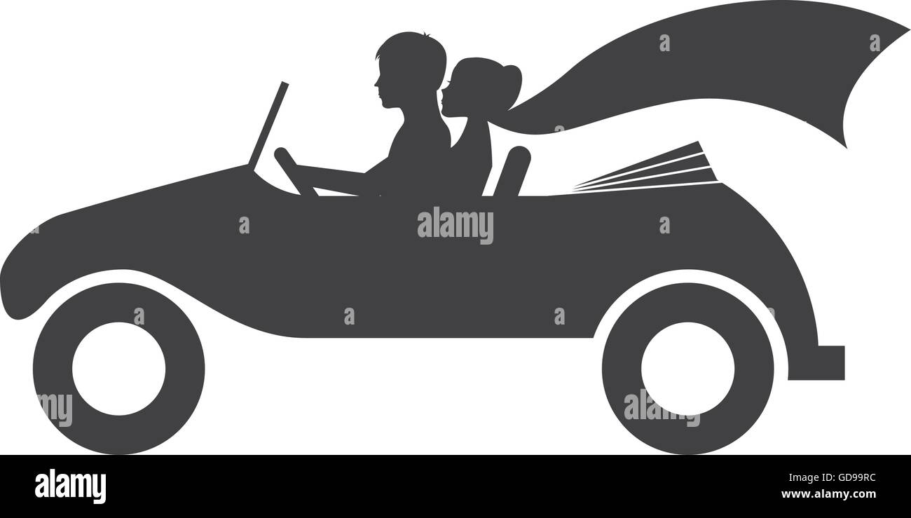 Couple in car driving Cut Out Stock Images & Pictures - Alamy