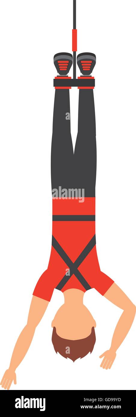 bungy jumping isolated icon design Stock Vector Image & Art - Alamy