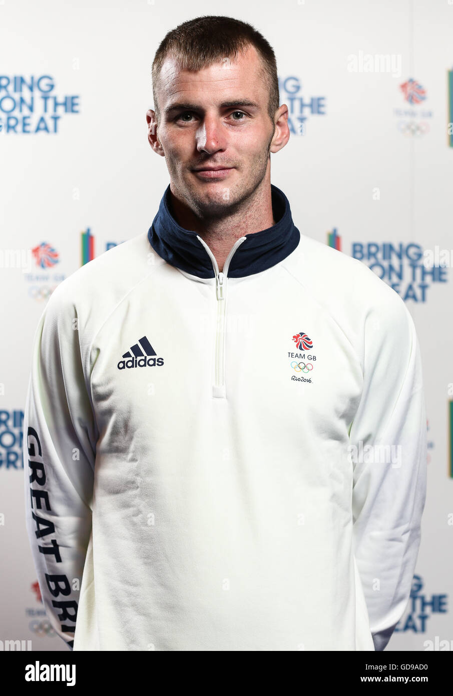 Team GB's Luke Cutts during a kitting out session at the NEC, Birmingham Stock Photo - Alamy