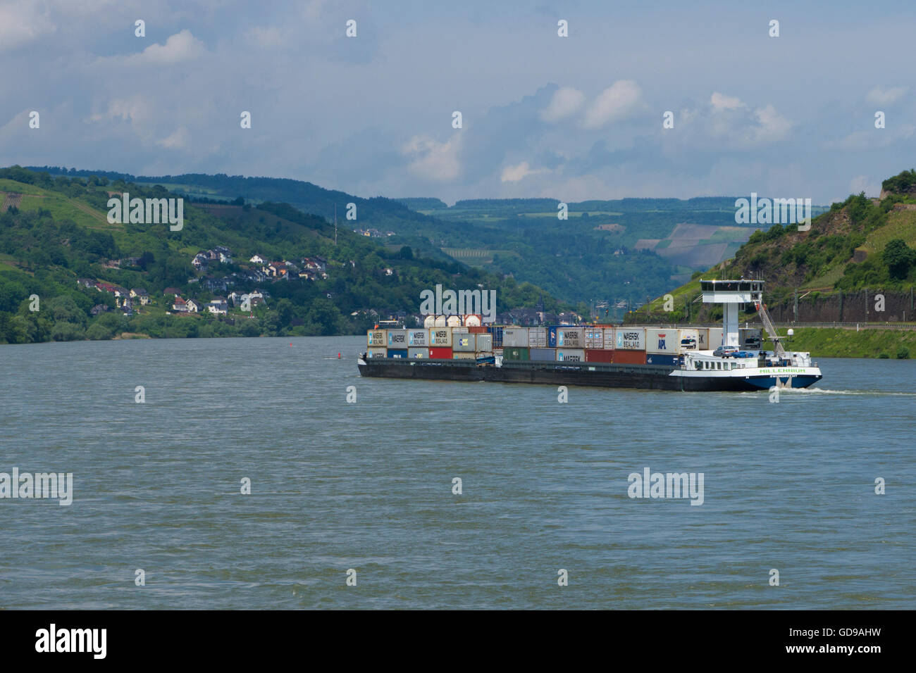 Rhine river barge hi-res stock photography and images - Alamy