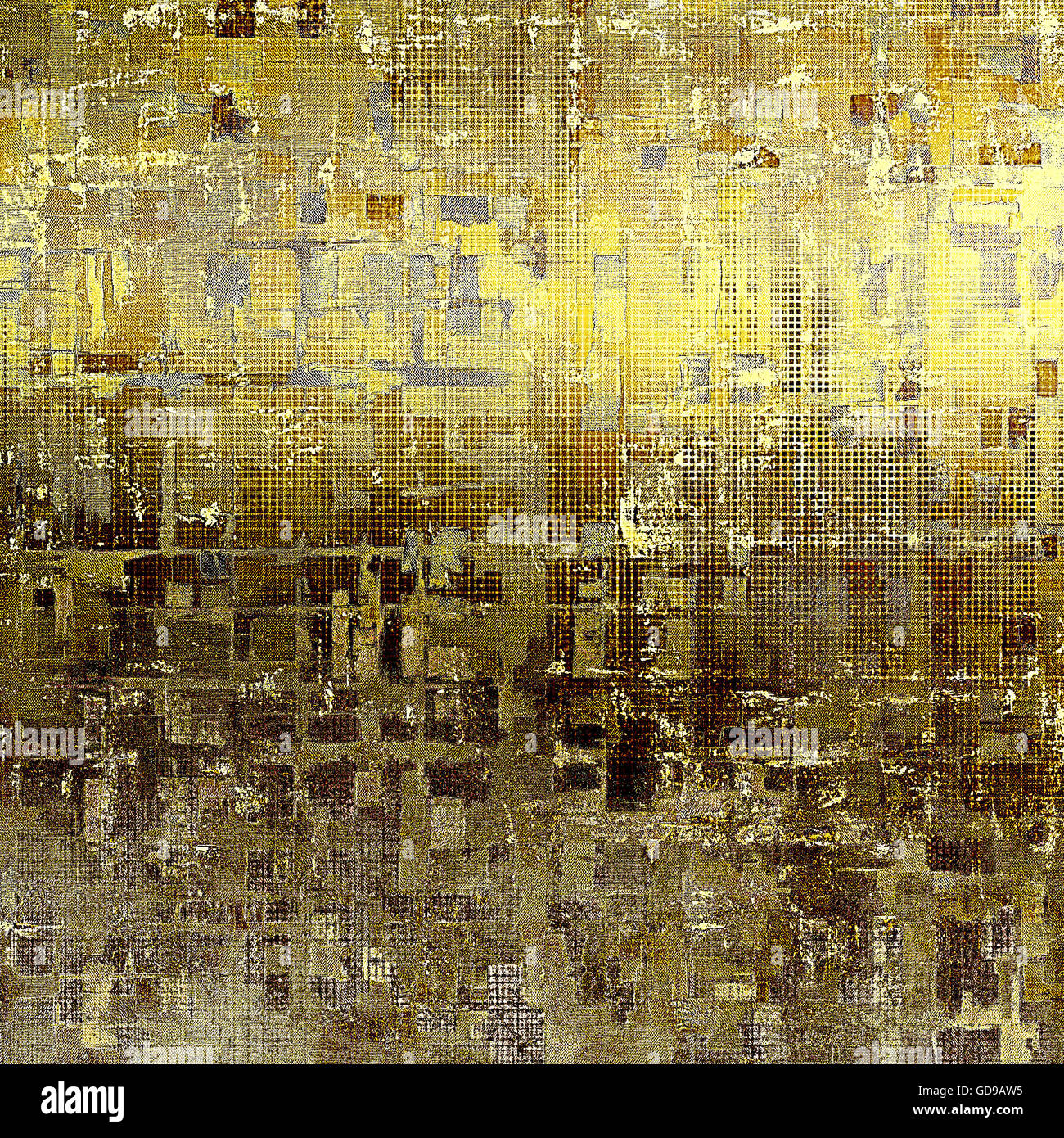 Old school frame or background with grungy textured elements and ...