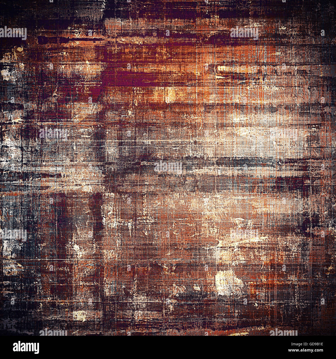 Retro vintage style elements on aged grunge texture. With different ...