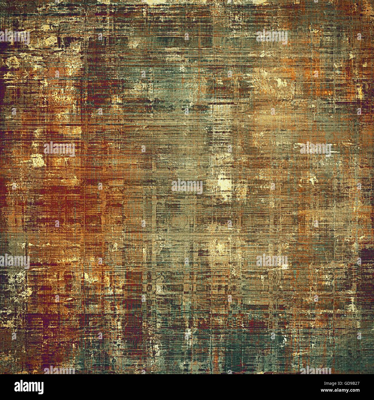Retro vintage style elements on aged grunge texture. With different ...