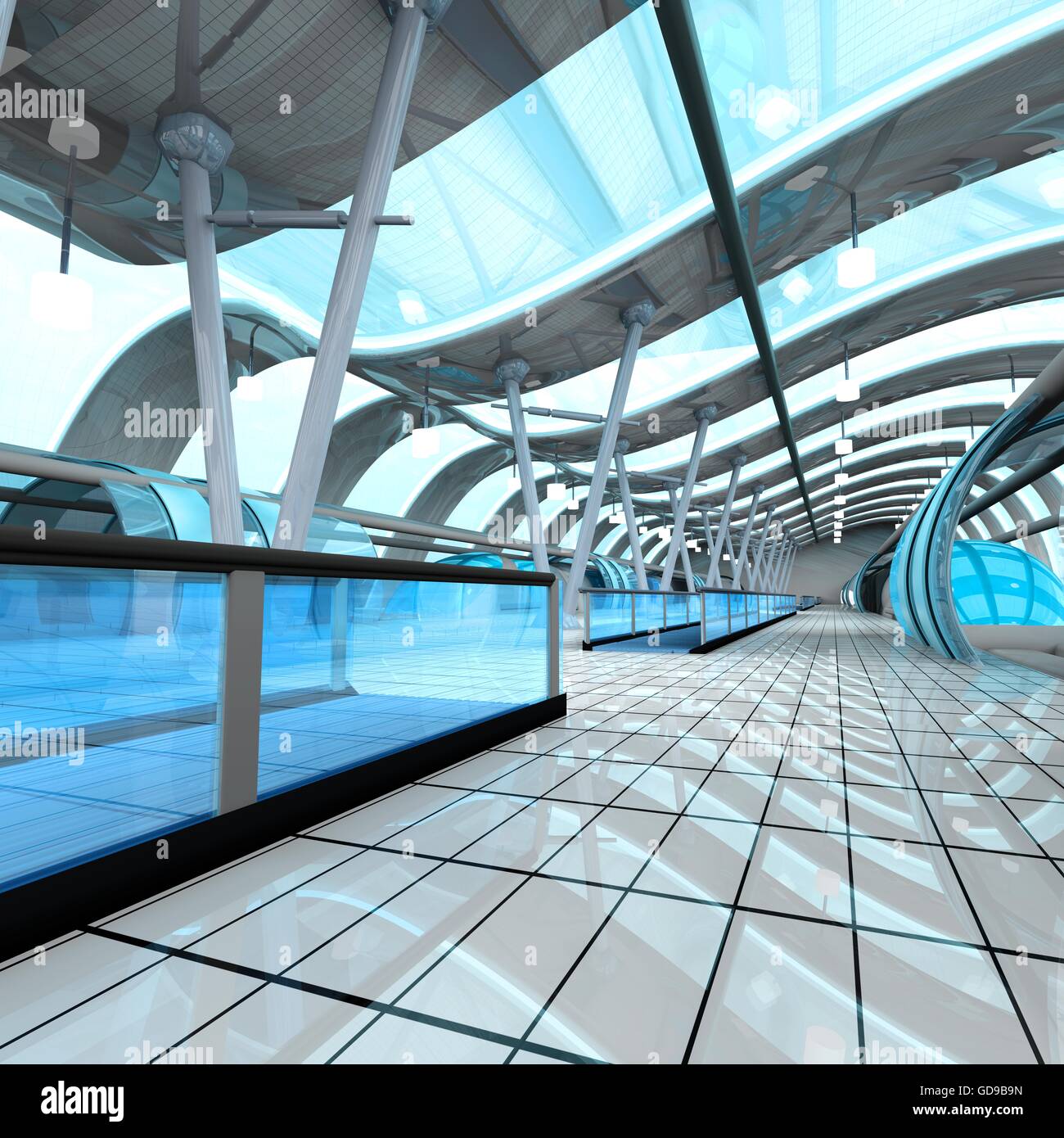 Futuristic subway train station 3d hi-res stock photography and images ...
