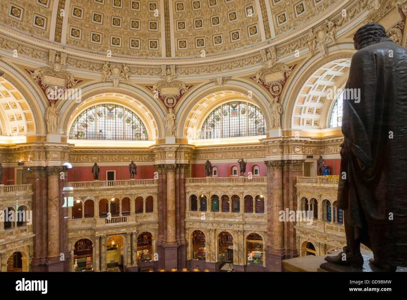 Library of Congress Washington DC reading room Stock Photo - Alamy
