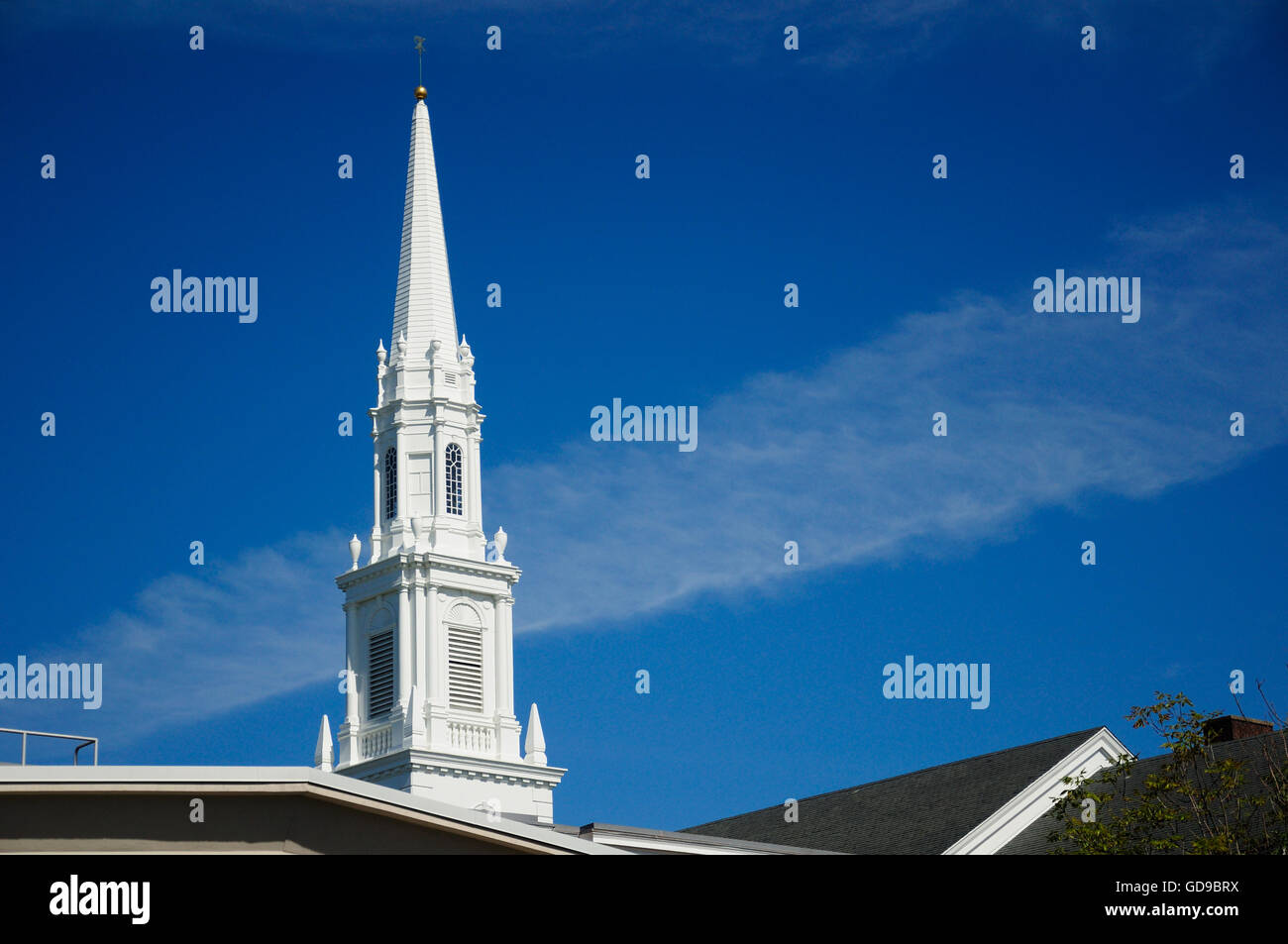 Church white steeple in new hi-res stock photography and images - Alamy