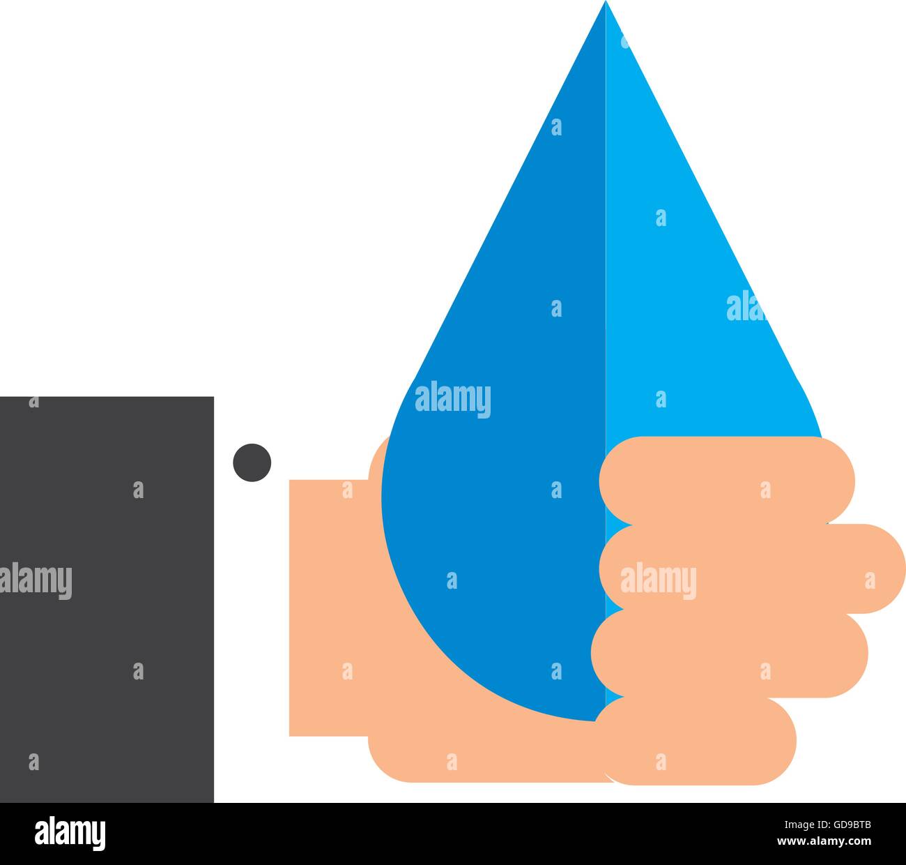 hand with drop isolated icon design Stock Vector Image & Art - Alamy