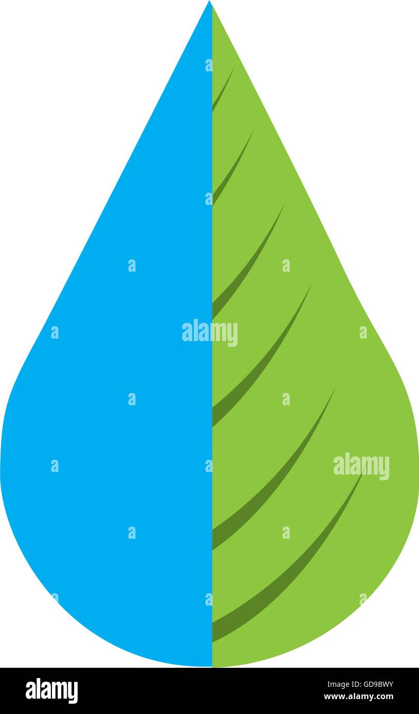 water drop with leaf isolated icon design Stock Vector Image & Art - Alamy