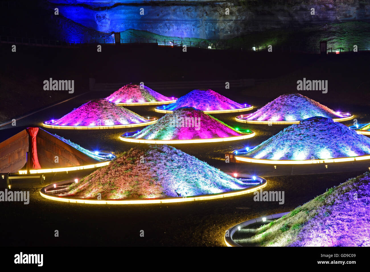Volcanic Park in the Golan heights at Night, Israel Stock Photo - Alamy