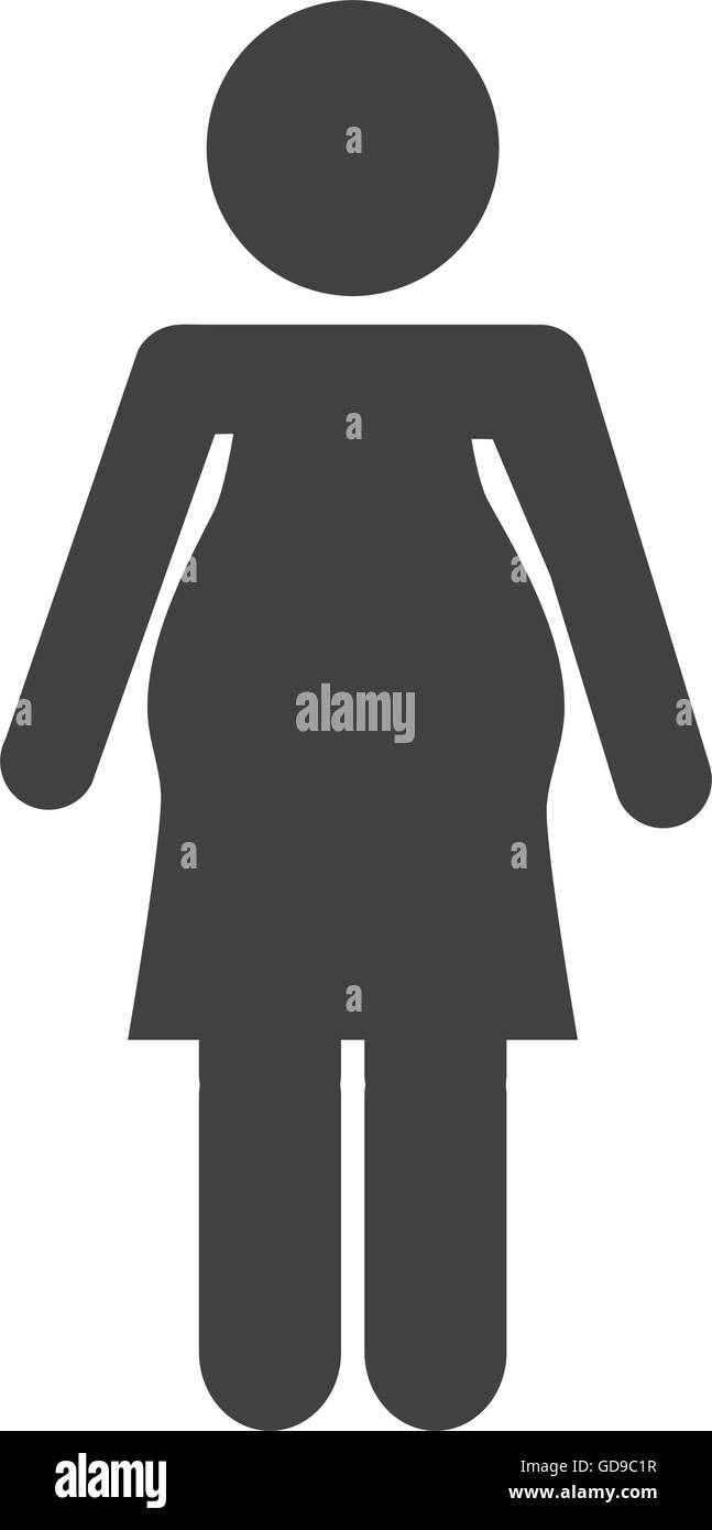 woman figure avatar pregnancy isolated icon design Stock Vector Image ...