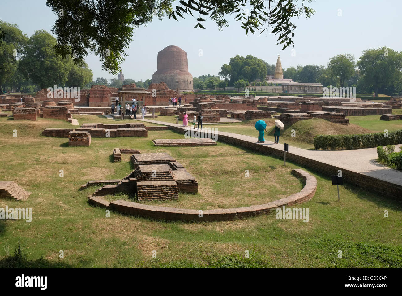 The Dhamekh Stupa in the Deer Park, Sarnath, Varanasi, Uttar Pradesh ...