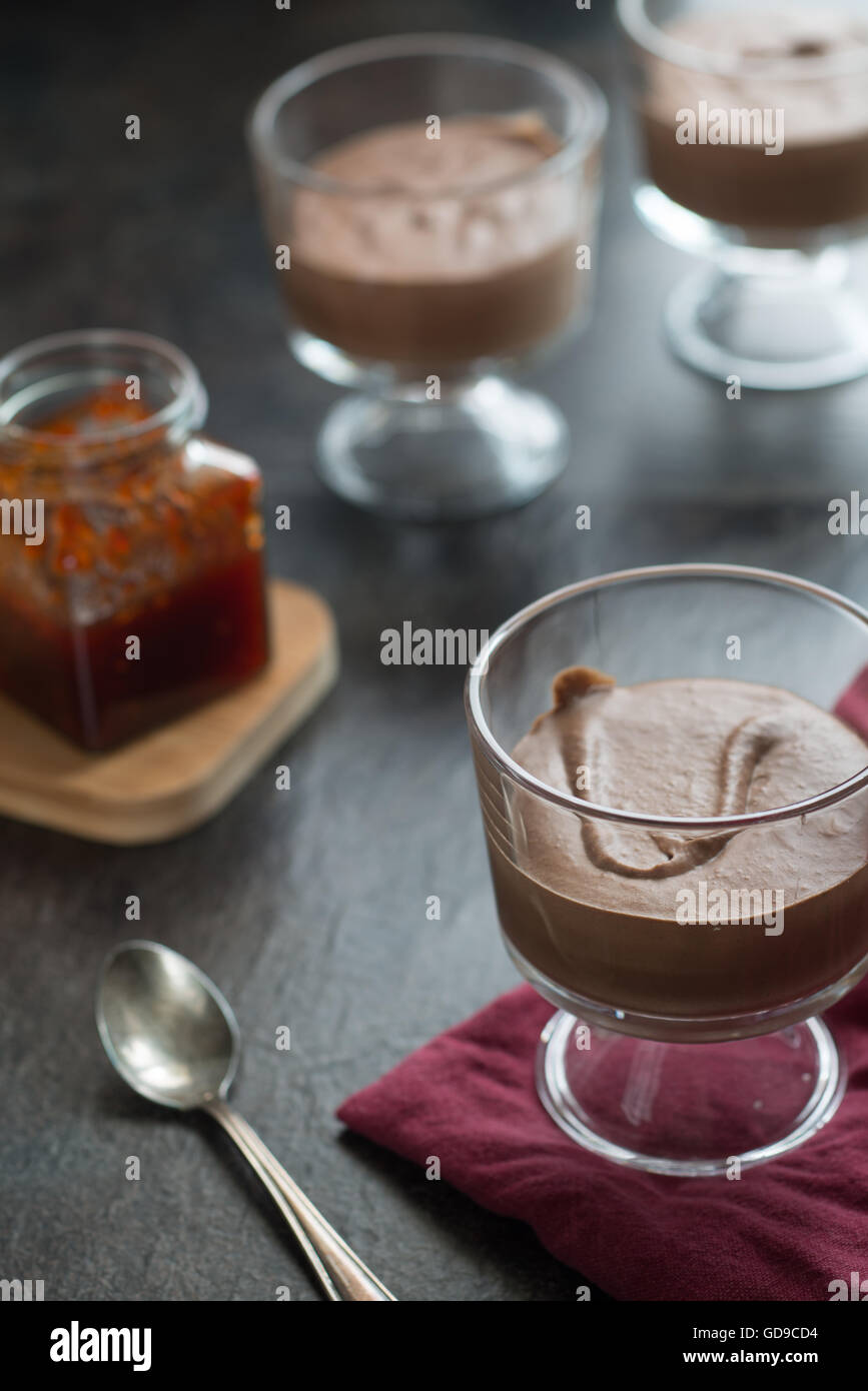 Chill chocolate mouse Stock Photo - Alamy