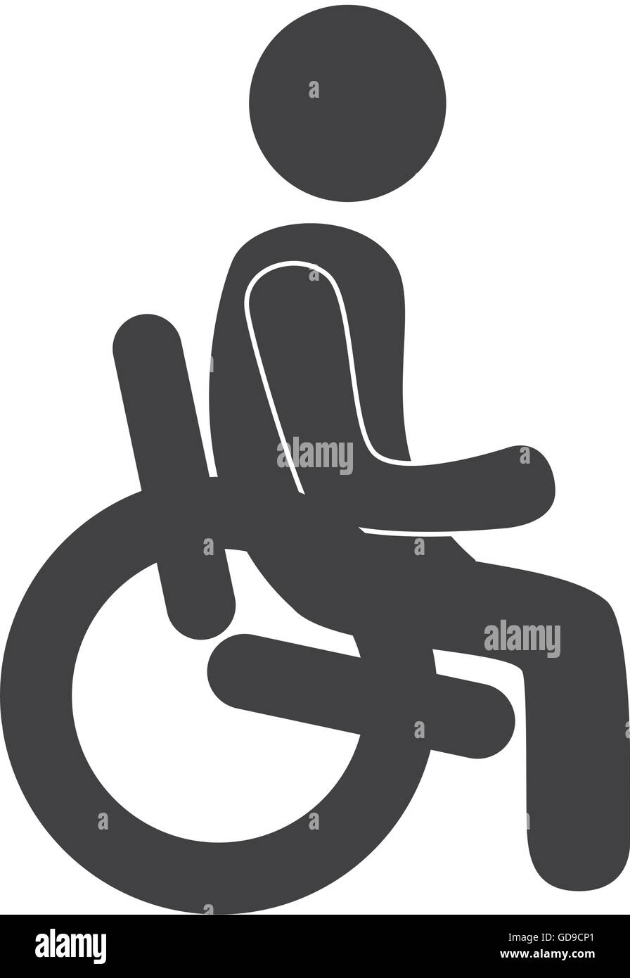 Handicap symbol in black and white colors Stock Vector Image & Art - Alamy